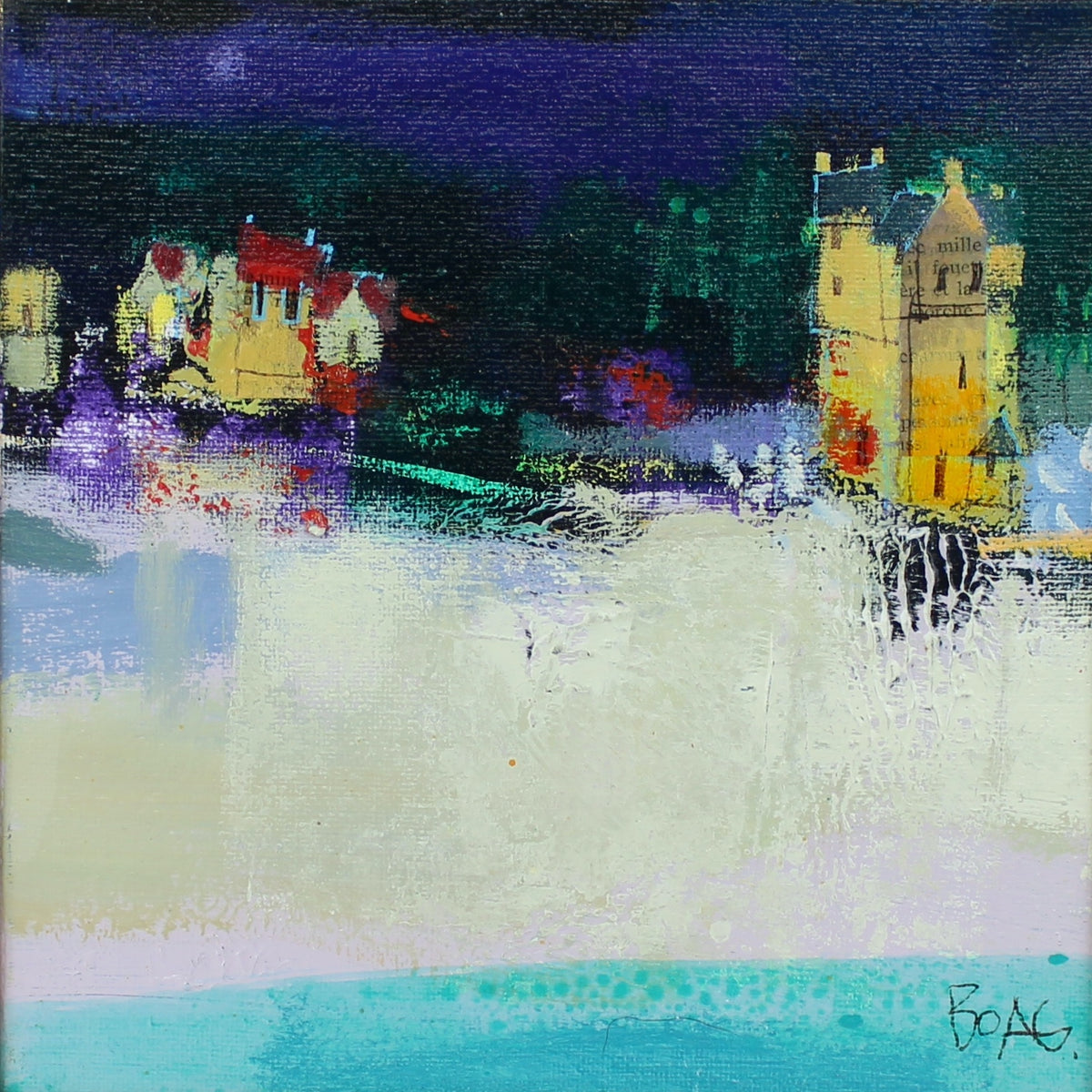 'Pitfichie Castle, winter' by Francis Boag | Original painting ...